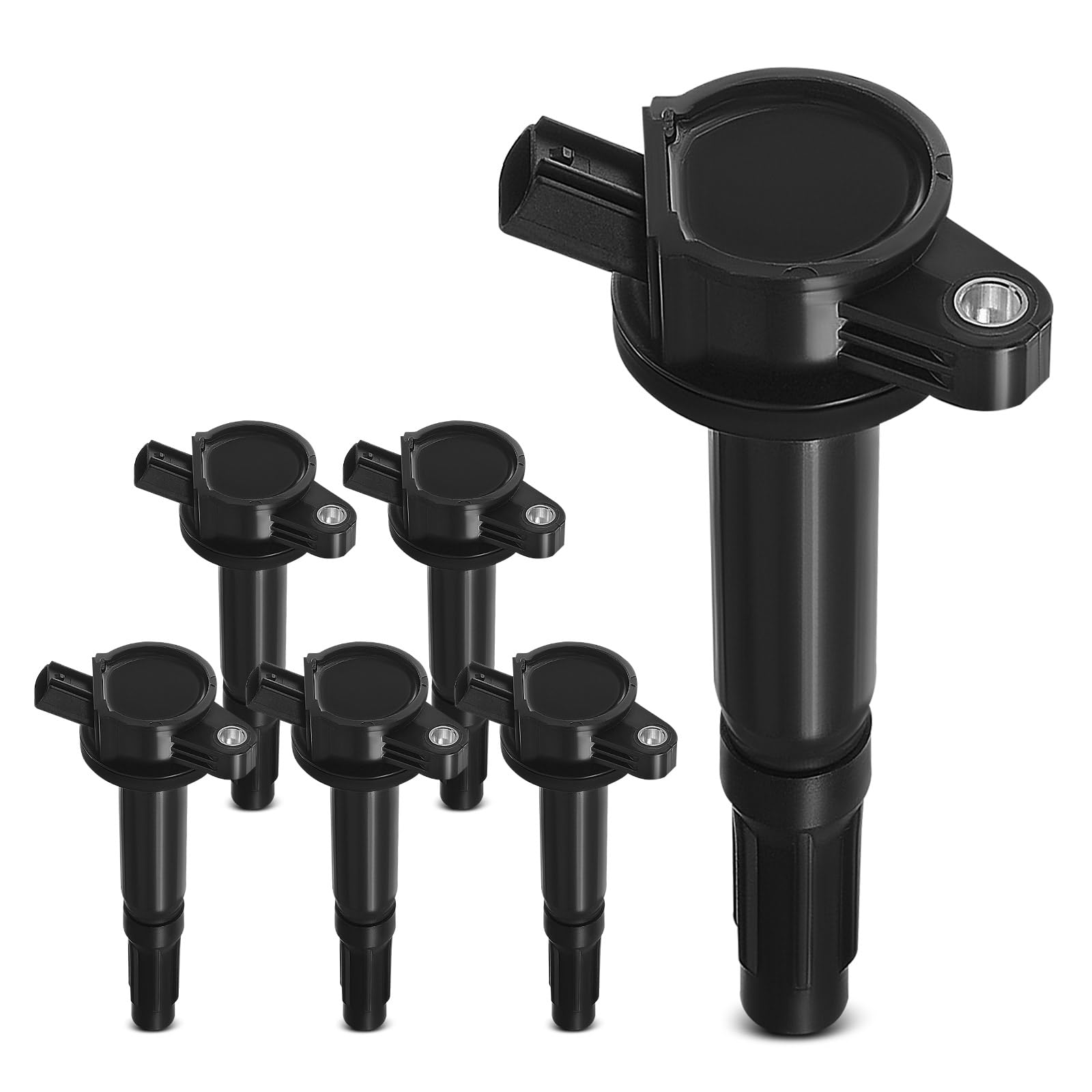 YHTAUTO Set of 6 Ignition Coil Pack Replacement for Ford Escape 2009-2012, Fusion 2006-2012 & Mazda Tribute 2008-2011 & Mercury Mariner, Milan & Lincoln Zephyr 3.0L V6 Replace 6E5Z-12029-BA