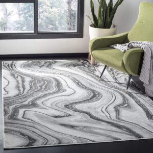 safavieh craft collection area rug - 8' x 10', grey & silver, modern abstract design, non-shedding & easy care, ideal for high traffic areas in living room, bedroom (cft819g)