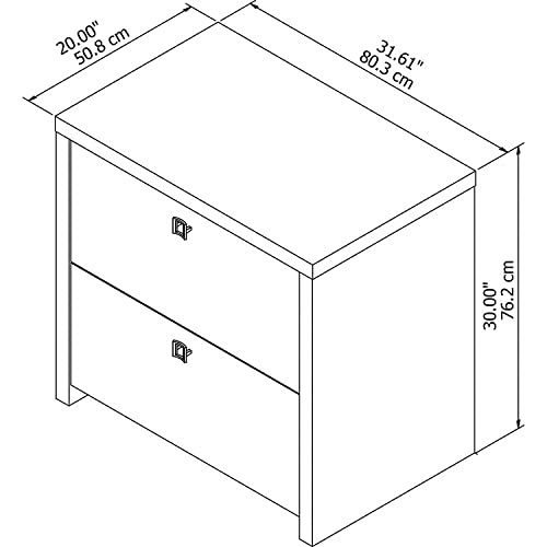 Office by kathy ireland KI60202-03 Echo 2-Drawer Lateral File Cabinet, Letter/Legal, Gray Sand, 32-Inch