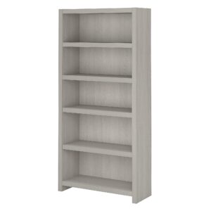 office by kathy ireland ki60204-03 echo 5 shelf bookcase, gray sand