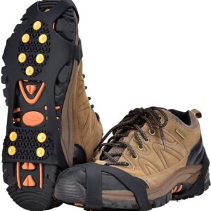 Aliglow Ice Snow Grips Over Shoe/Boot Traction Cleat Spikes Anti Slip Footwear