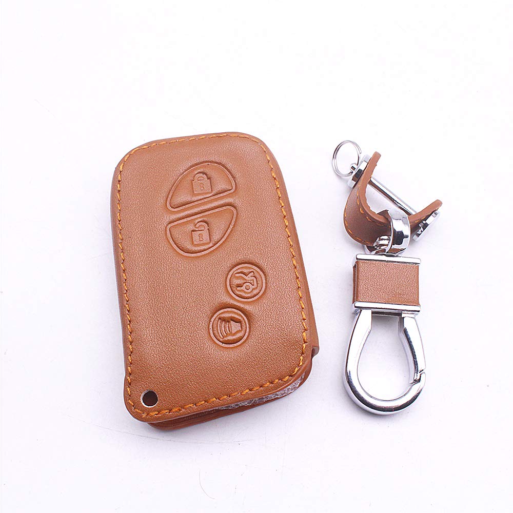 4 Button Leather Car Remote Key Fob Holder Case Cover for Lexus GX LX RX Series