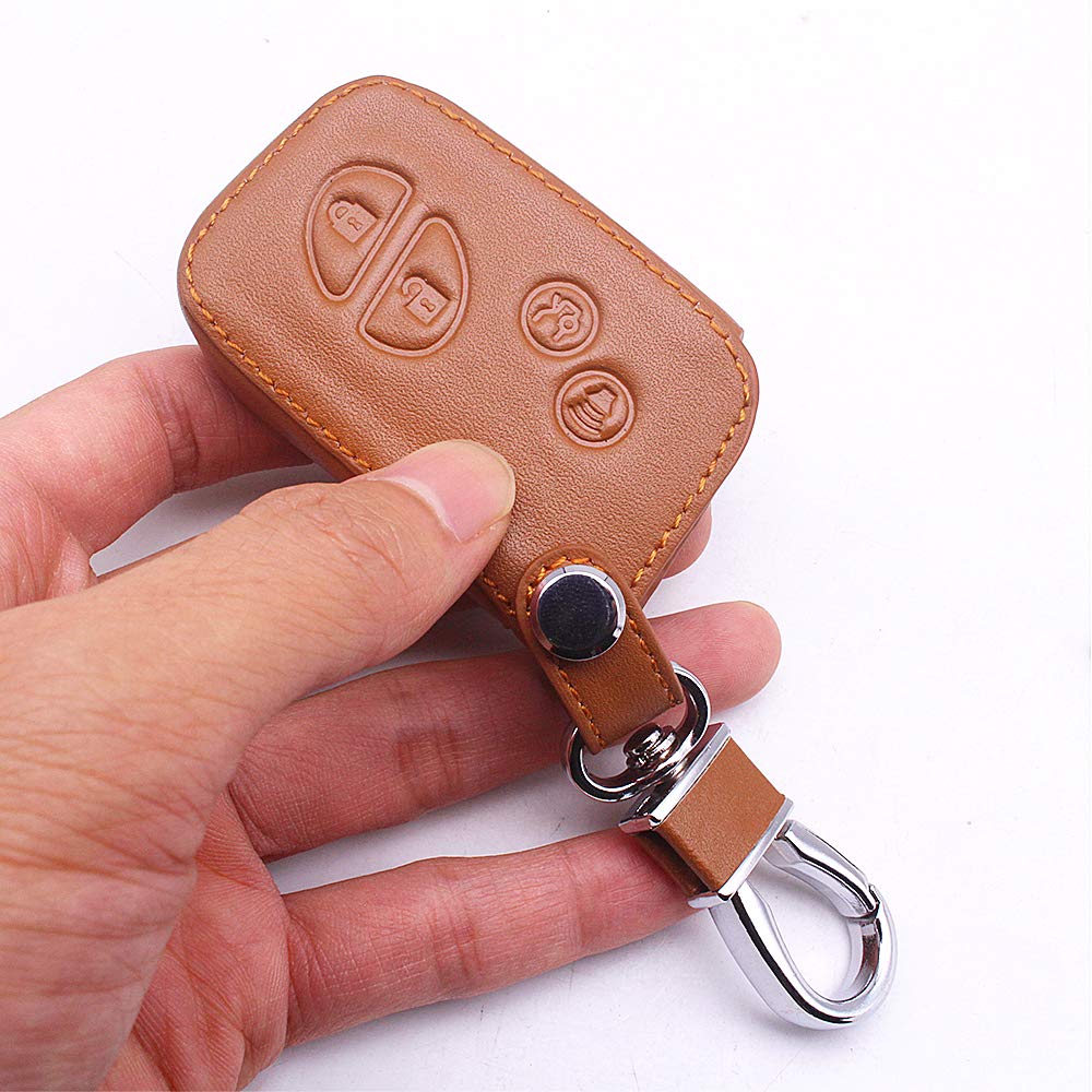 4 Button Leather Car Remote Key Fob Holder Case Cover for Lexus GX LX RX Series