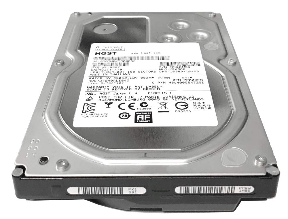 HGST Ultrastar HUS724040ALE640 (0F18567) 4TB 64MB 7200RPM SATA 6Gb/s 3.5in Internal Enterprise Hard Drive - 5 Year Warranty