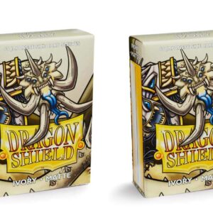 Dragon Shield Bundle: 2 Packs of 60 Count Japanese Size Mini Matte Card Sleeves - Matte Ivory