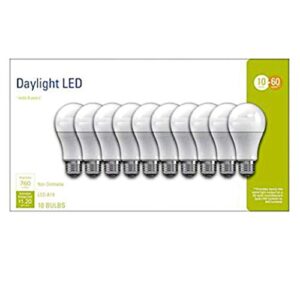 g e lighting 93098308 led light bulbs, frosted daylight, 10-watt, 760 lumens, 10-pk. - quantity 1