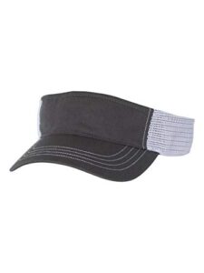 richardson trucker visor adjustable charcoal/ white