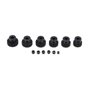 dilwe 6pcs rc motor gears, 17t-22t motor pinion gears parts set kit for 1/10 rc car motormodel aviation accessories