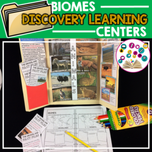 science learning centers: land biomes of the world (6 centers and student recording sheet)