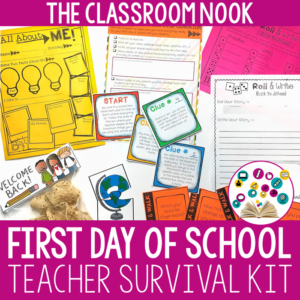 first day of school survival kit (printables, games, checklists, planning sheets)