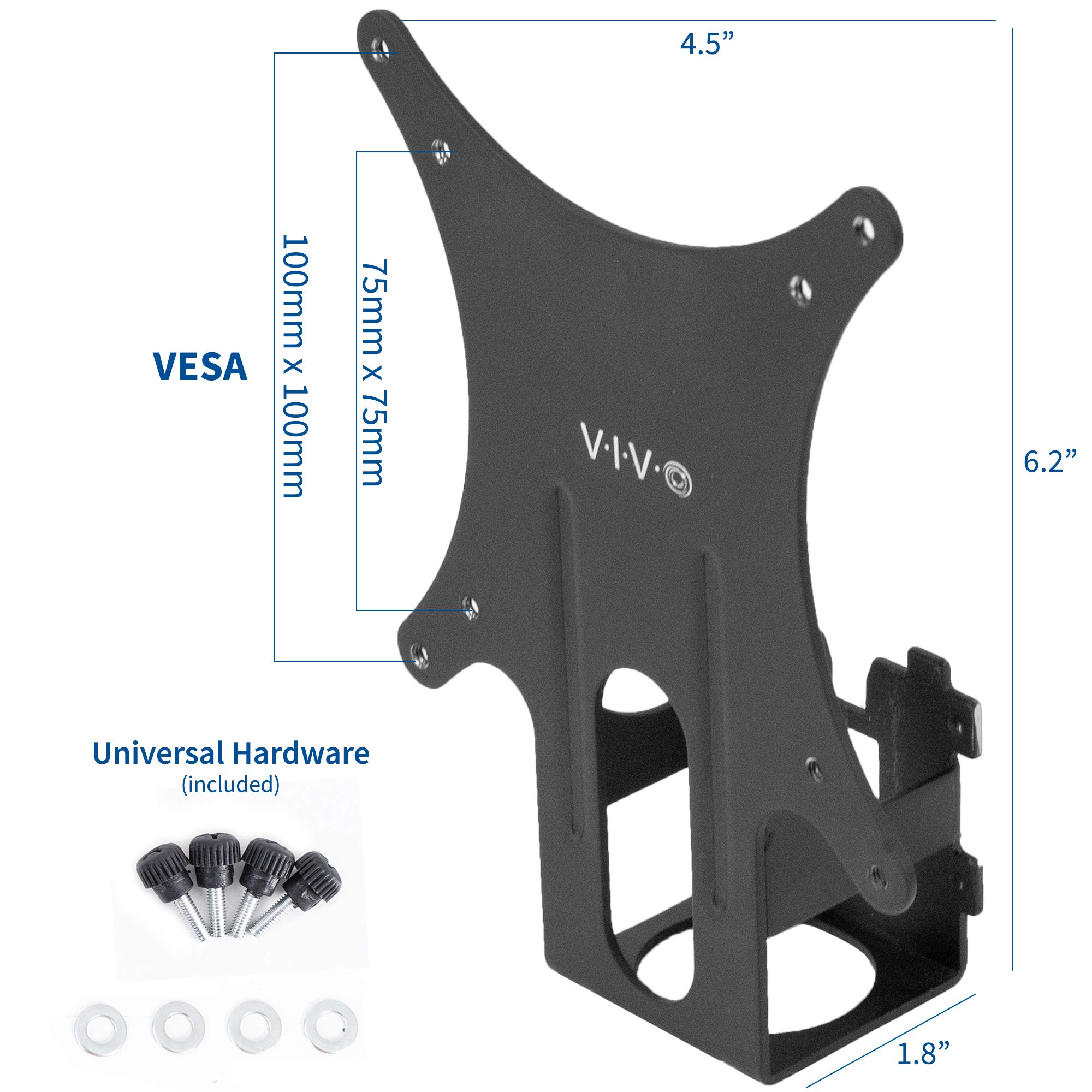 VIVO Quick Attach VESA Adapter Plate Bracket Designed for Dell SE2416HX, SE2717HX, SE2717H, S2216M, SE2716H, SE2216H, S2817Q, SE2417HG, S2316H, S2316M, SE2416H, and More, Mount-DLSSE2