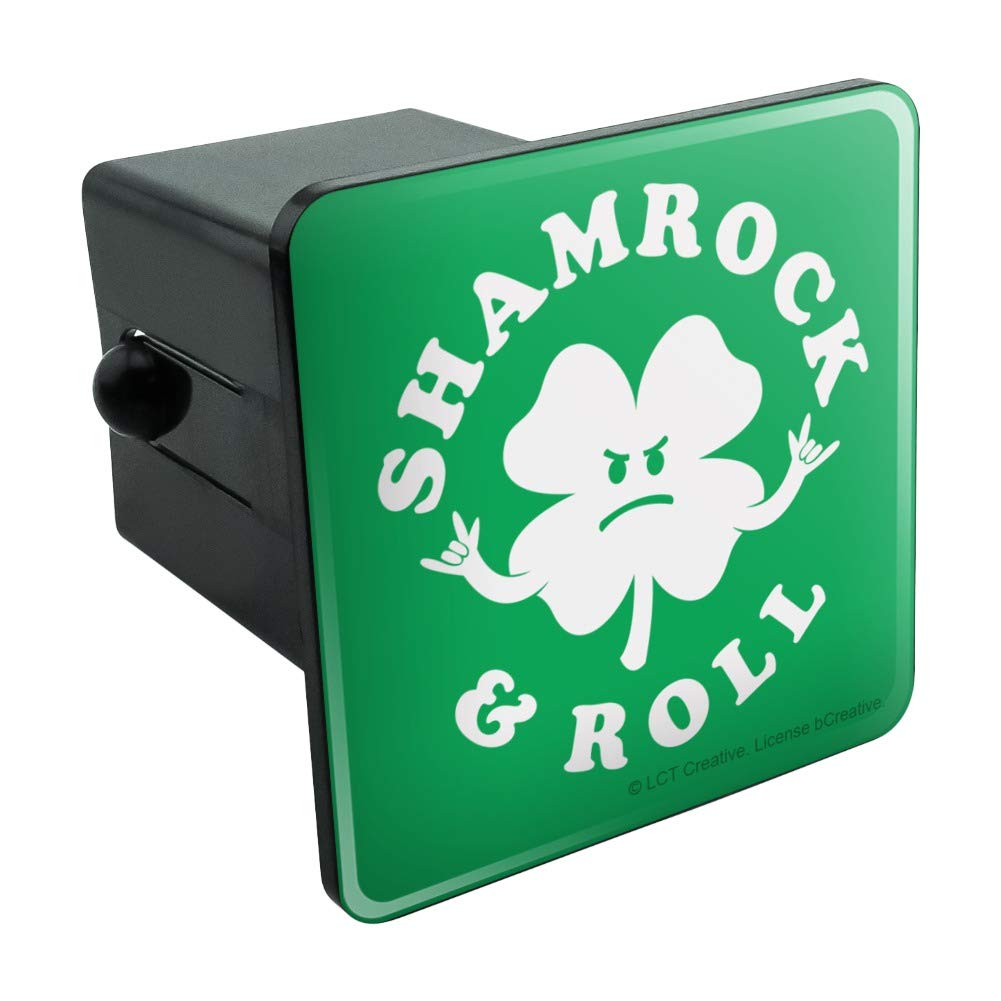 Shamrock and Roll Irish Rock Funny Humor Tow Trailer Hitch Cover Plug Insert