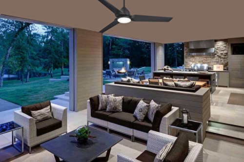 MINKA-AIRE F753L-CL Java 54 Inch Outdoor Ceiling Fan with Integrated LED Light in Coal Finish