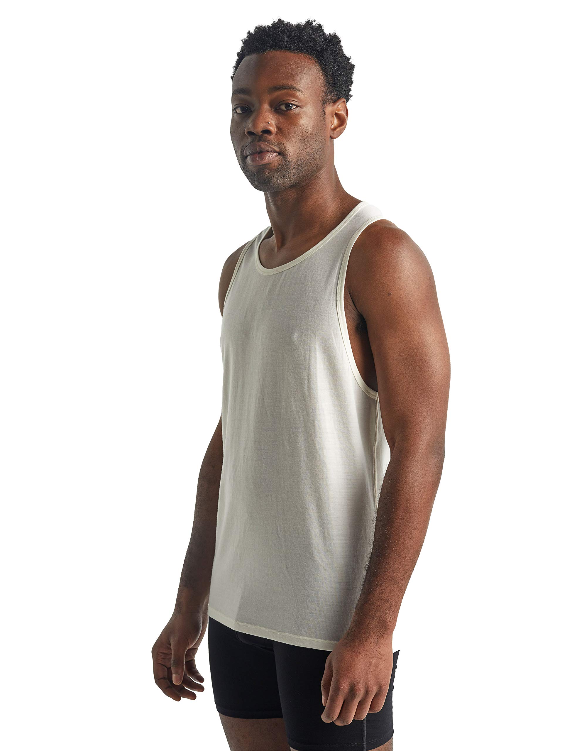 Icebreaker Merino Anatomica Tank Tops for Men, Merino Wool Base Layer - Soft, Stretchy Sleeveless Shirts for Men - Durable Tank Top Undershirt for Daily Wear, Outdoor Activities - Snow, Large