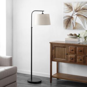 Safavieh FLL4085A Lighting Collection Winley Oil Rubbed Bronze Adjustable 65-inch (LED Bulb Included) Floor Lamps, White