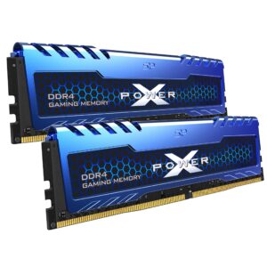 silicon power ddr4 ram 16gb (2x8gb) turbine 3200mhz (pc4 25600) 288-pin cl16 1.35v udimm desktop memory module (sp016gxlzu320bda)