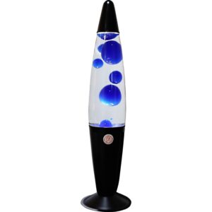 aryellys table lamp 16" bedside lamp, clear liquid desk lamp with blue lava lamp wax, lava lamps for adults nightstand lamp for bedroom and home decor - bulb included