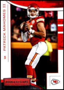 2018 rookies and stars football #41 patrick mahomes ii kansas city chiefs official nfl trading card produced by panini