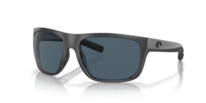 costa del mar man sunglasses matte gray frame, gray lenses, 60mm