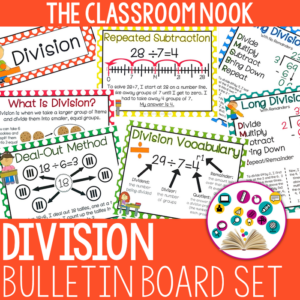 bulletin board set: division strategies (6 posters, 8.5x11)