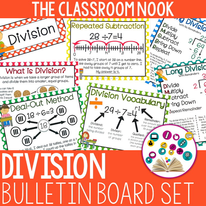 Bulletin Board Set: Division Strategies (6 Posters, 8.5x11)