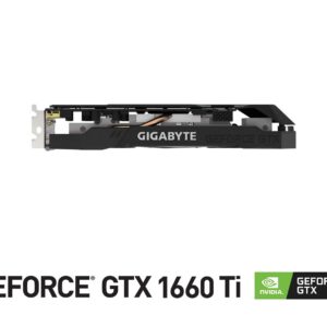 GIGABYTE GeForce GTX 1660 Ti OC 6G 192-bit GDDR6 DisplayPort 1.4 HDMI 2.0B with Windforce 2X Cooling System Graphic Cards- Gv-N166TOC-6GD