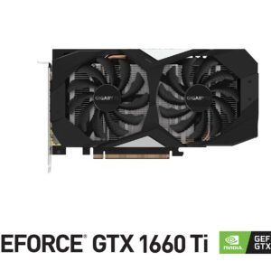 GIGABYTE GeForce GTX 1660 Ti OC 6G 192-bit GDDR6 DisplayPort 1.4 HDMI 2.0B with Windforce 2X Cooling System Graphic Cards- Gv-N166TOC-6GD