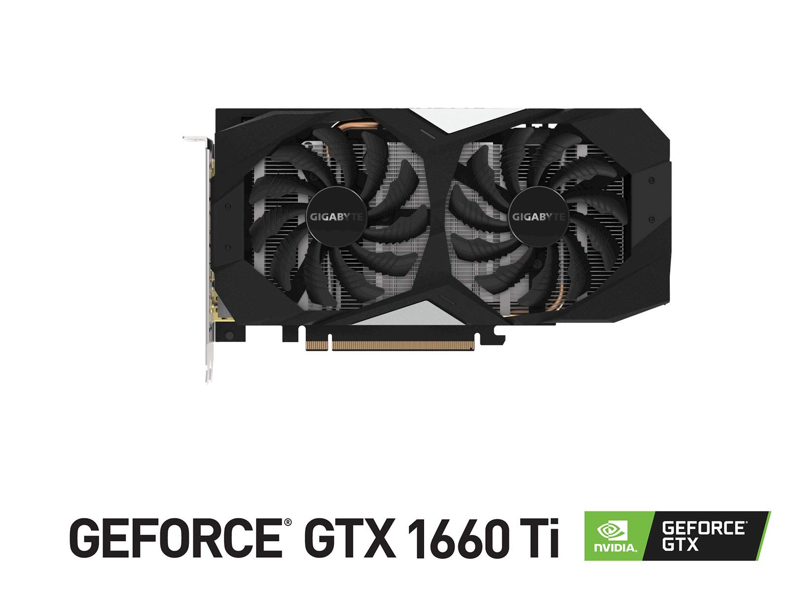 GIGABYTE GeForce GTX 1660 Ti OC 6G 192-bit GDDR6 DisplayPort 1.4 HDMI 2.0B with Windforce 2X Cooling System Graphic Cards- Gv-N166TOC-6GD