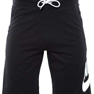 Nike Men's Sportswear Club Short Basketball Graphic, Black/White/White, Small