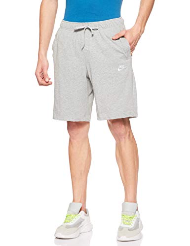 Nike Men's Sportswear Club Short Jersey, Dark Grey Heather/White, Medium