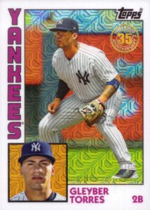 2019 topps 1984 chrome silver refractor #t84-21 gleyber torres baseball card