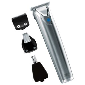 wahl stainless steel lithium ion men's multi purpose beard, facial trimmer and t