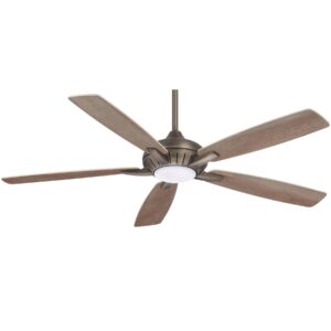 minka aire f1001-hbz dyno xl 60" ceiling fan with led light & remote, heirloom bronze