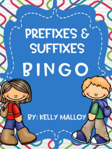 prefixes and suffixes bingo