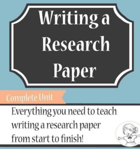 writing a research paper - complete unit