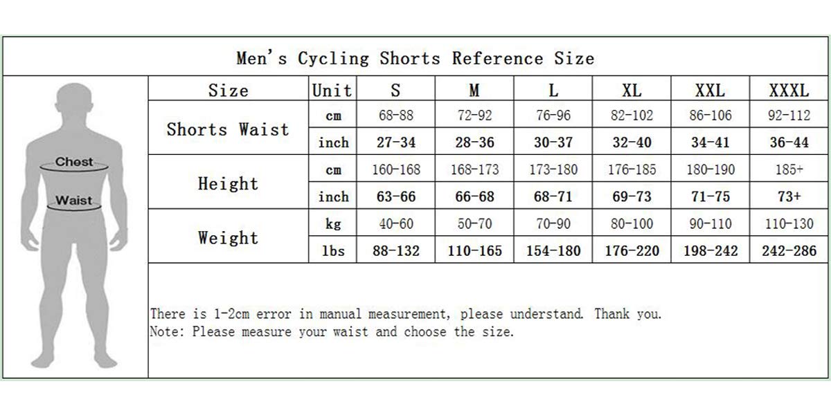 Men's Cycling Shorts MTB Bicycle Riding Half Pants 4D Gel Padded Biking Clothes Cycle Bike Wear Tights USA Red Blue Size XL