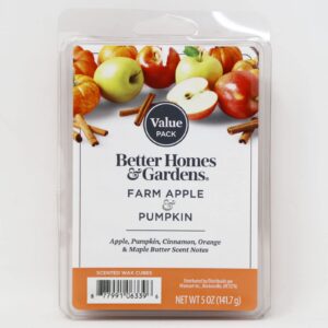 better homes & gardens farm apple pumpkin wax melts cubes ~ large 5 oz package - contains 12 cubes!