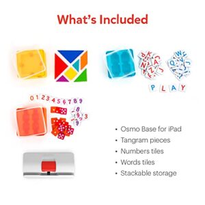 Osmo - Genius Starter Kit for iPad & iPhone - 5 Educational Learning Games - Ages 6-10 - Math, Spelling, Creativity & More - STEM Toy Gifts for Kids, Boy & Girl - Ages 6 7 8 9 10 (Osmo Base Included)