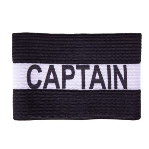 crown sporting goods captain armband | adult team sports athletic accessory | one-size elastic player band for college, intramural, recreational, indoor & outdoor, soccer & basketball (black)