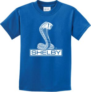 ford shelby cobra youth kids shirt, royal small