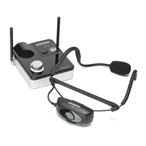 samson airline 99m fitness headset system, black, k band: 470–494 mhz