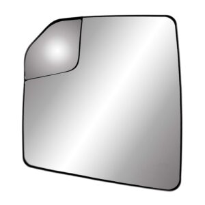 driver side non-heated mirror glass w/backing plate, ford f150 adjustable spot mirror, w/o tow pkg, w/o auto dimming, w/o blind spot detection system, 7 15/16" x 7 3/16" x 9 1/2"