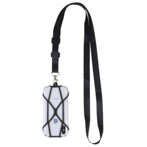 gear beast universal crossbody cell phone lanyard compatible with iphone, galaxy & most smartphones, phone case holder & cross body strap black