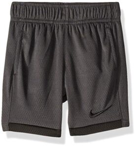 nike children's apparel boys' little dri-fit trophy shorts, anthracite, 6