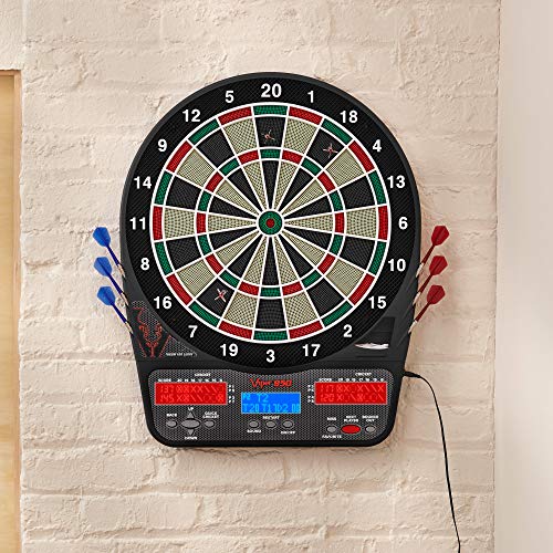 Viper 850 Electronic Dartboard, Ultra Bright Triple Score Display, 50 Games With 470 Scoring Variations, Regulation Size Target-Tested-Tough Segments Made From High Grade Nylon, Includes 6 Darts,Black