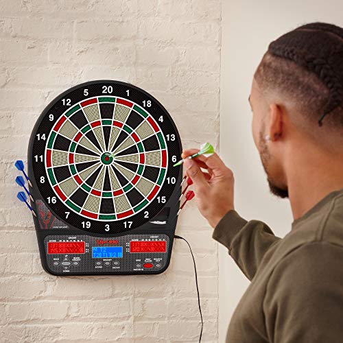 Viper 850 Electronic Dartboard, Ultra Bright Triple Score Display, 50 Games With 470 Scoring Variations, Regulation Size Target-Tested-Tough Segments Made From High Grade Nylon, Includes 6 Darts,Black