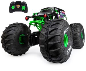 monster jam, official mega grave digger all-terrain remote control monster truck, over 2 ft. tall, 1:6 scale, kids toys for boys and girls ages 4-6+