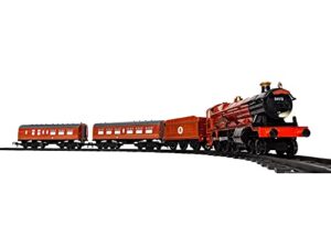 lionel battery-operated hogwarts express toy train set with locomotive, train cars, track & remote with authentic train sounds, & lights for kids 4+