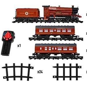 Lionel Battery-Operated Hogwarts Express Toy Train Set with Locomotive, Train Cars, Track & Remote with Authentic Train Sounds, & Lights for Kids 4+