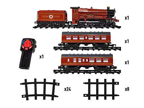 Lionel Battery-Operated Hogwarts Express Toy Train Set with Locomotive, Train Cars, Track & Remote with Authentic Train Sounds, & Lights for Kids 4+